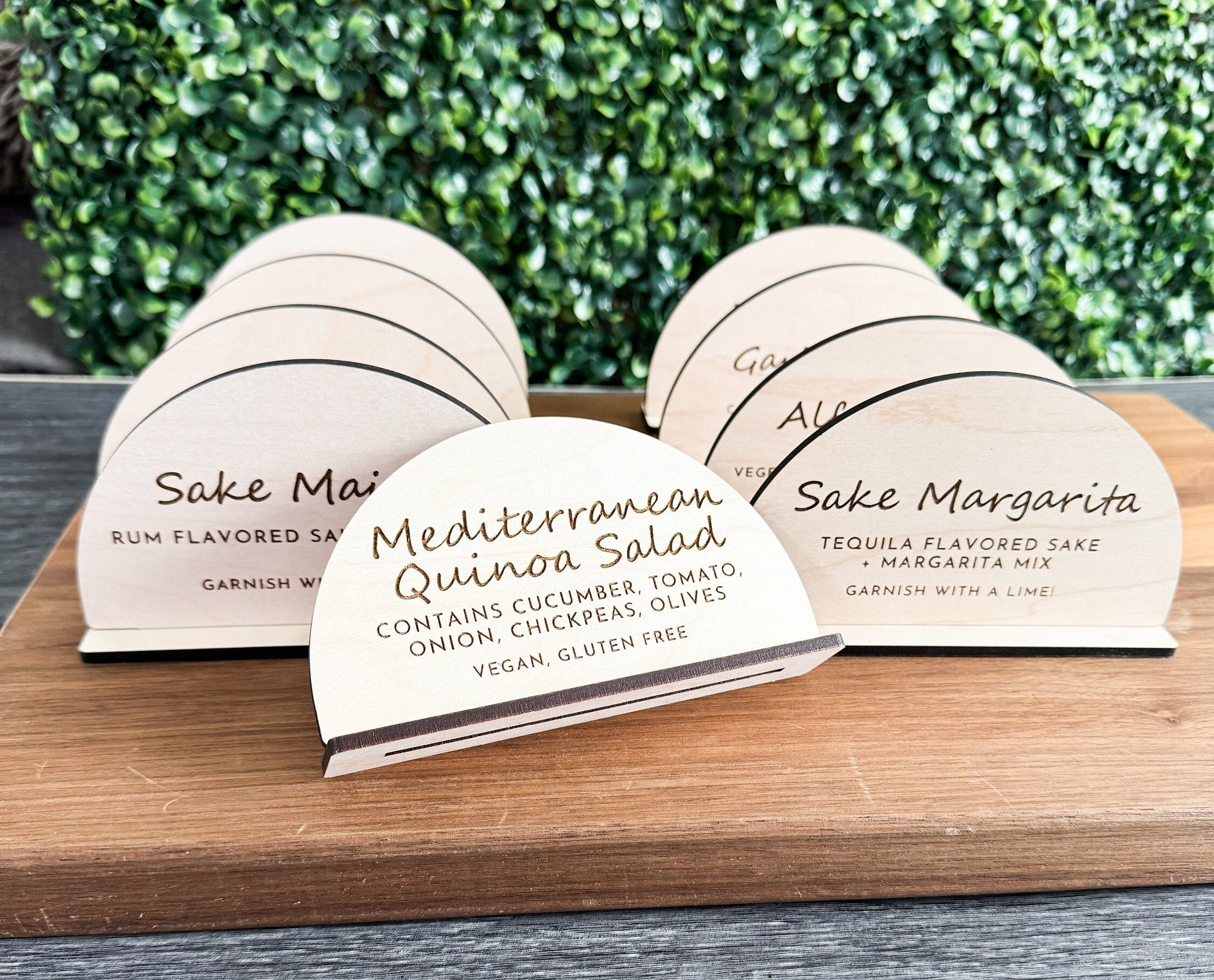 Food Labels, Buffet Labels, Wooden Food Labels, Buffet Sigs, Wedding ...