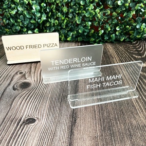 Acrylic Food Labels, Party and Event Decor, Party Buffet Signs, Event ...