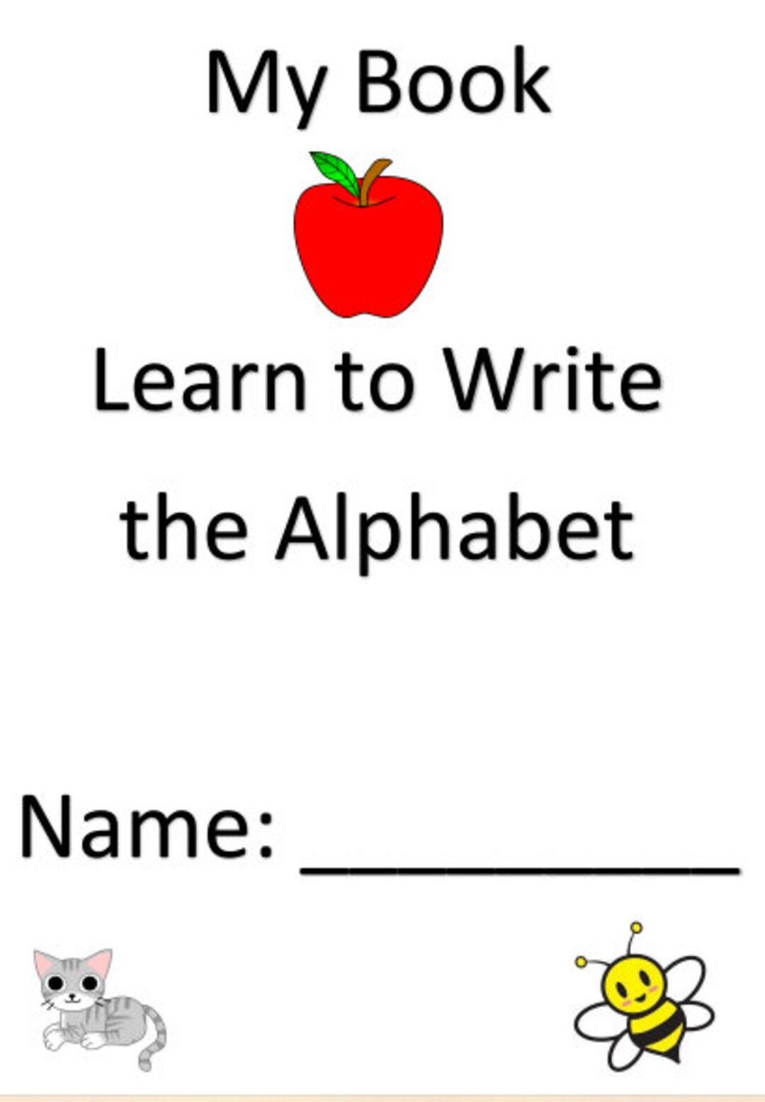Learn To Write The Alphabet Etsy