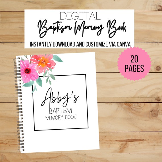 Baptism Memory Book LDS Printable Baptism Book Baptism - Etsy