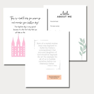 Baptism Memory Book LDS Printable Baptism Book Baptism Journal LDS ...