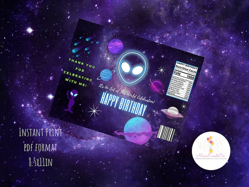 Alien Chip Bag| Birthday| Party Favors| Chip Bag - Etsy