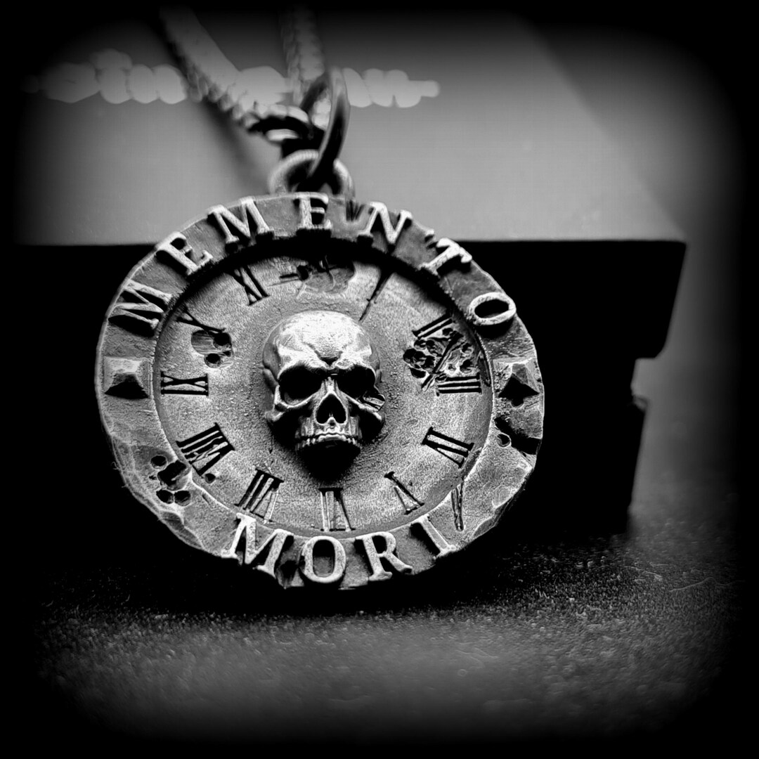 Memento Mori / Skull Pendant 925 Silver - Etsy