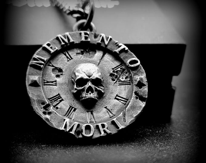 Memento Mori / Skull Pendant 925 Silver - Etsy