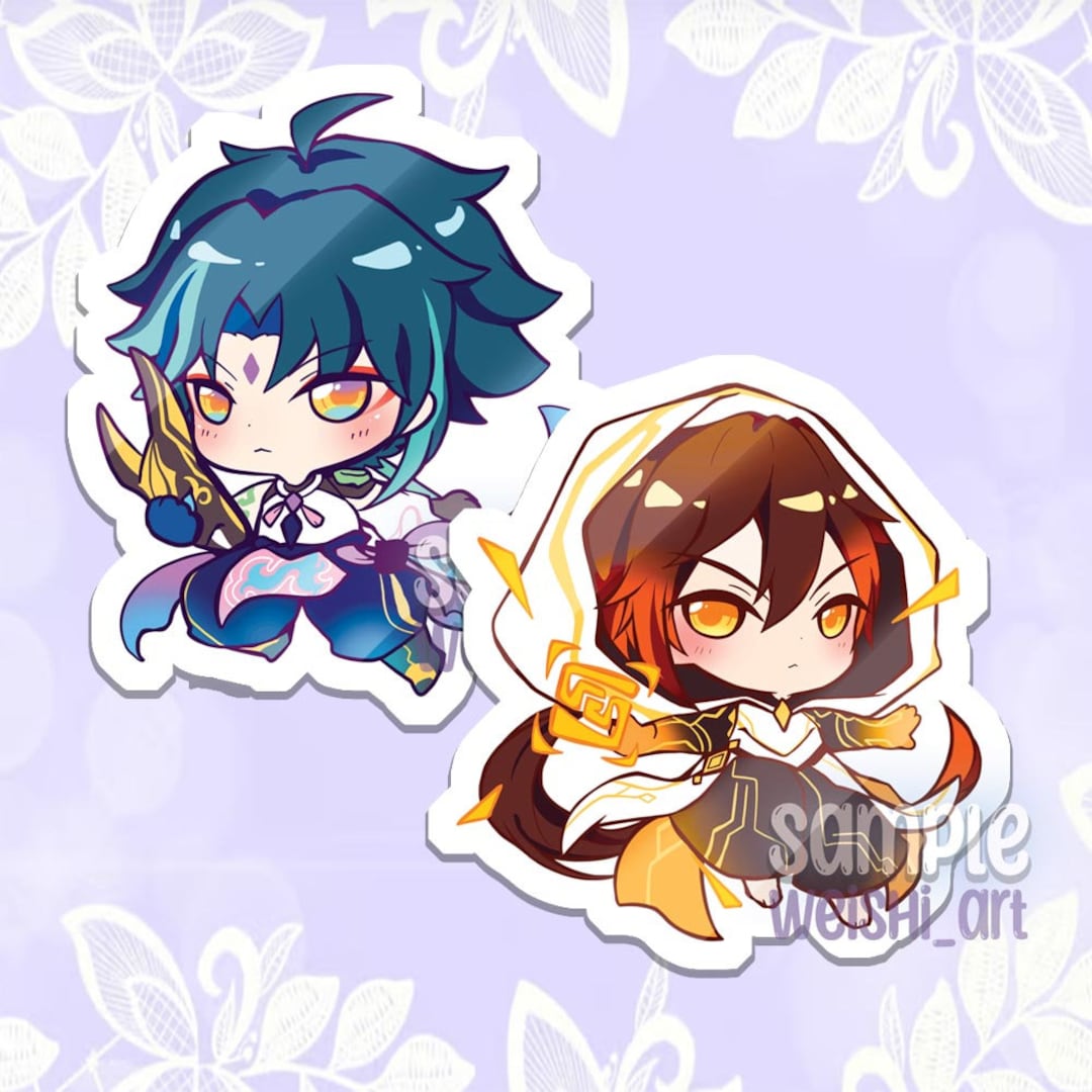 Genshin Impact Morax Zhongli Xiao Kiss-cut Vinyl Sticker - Etsy