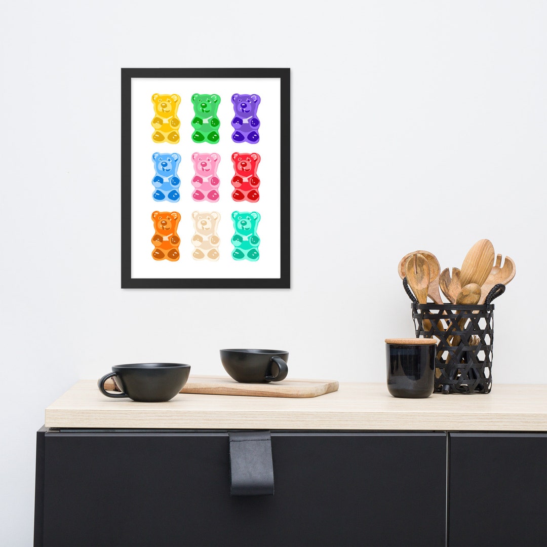 Gummy Bear Framed Poster - Etsy