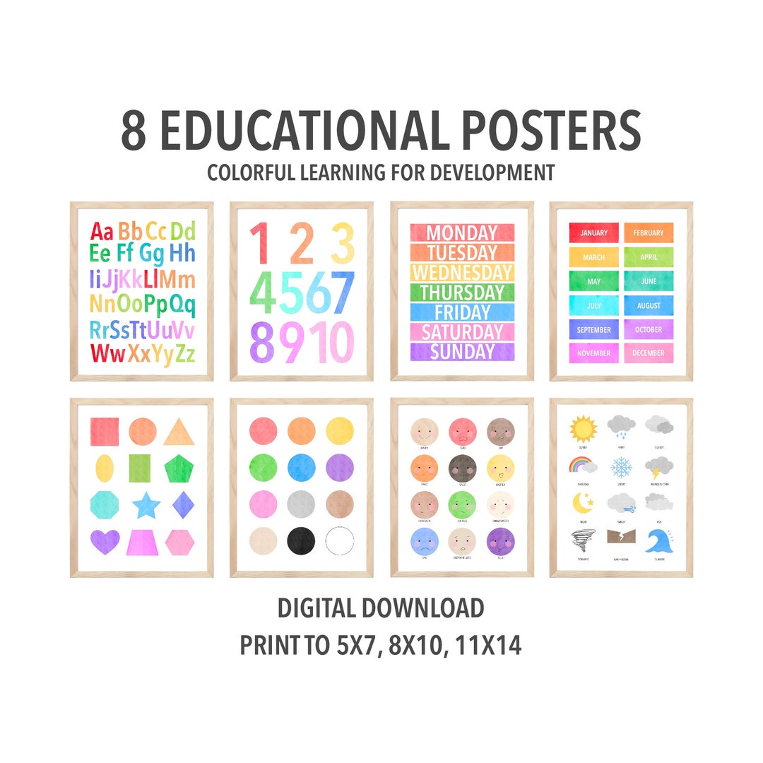 Educational Posters to Print DIGITAL DOWNLOAD - Etsy