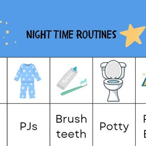 Nighttime and Morning Routine Checklist - Etsy