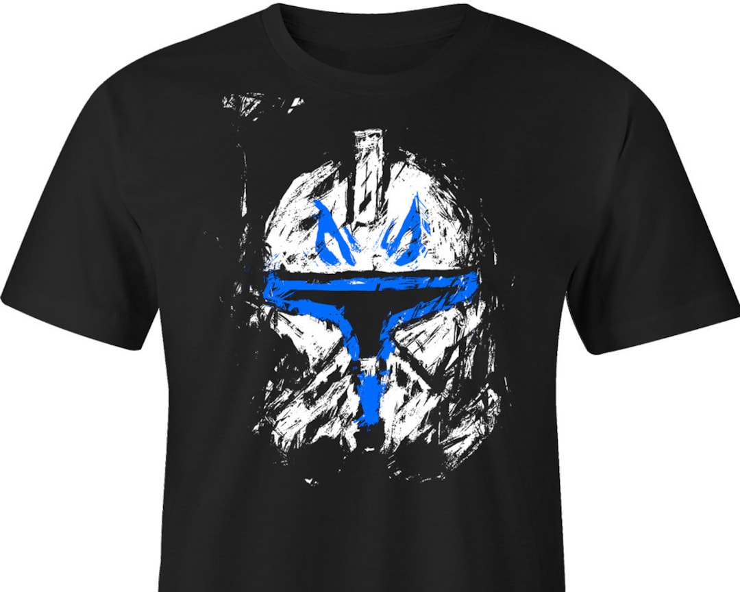 Captain Rex Distressed Stormtrooper Helmet T-shirt, Capt Rex Shirt, Rex ...