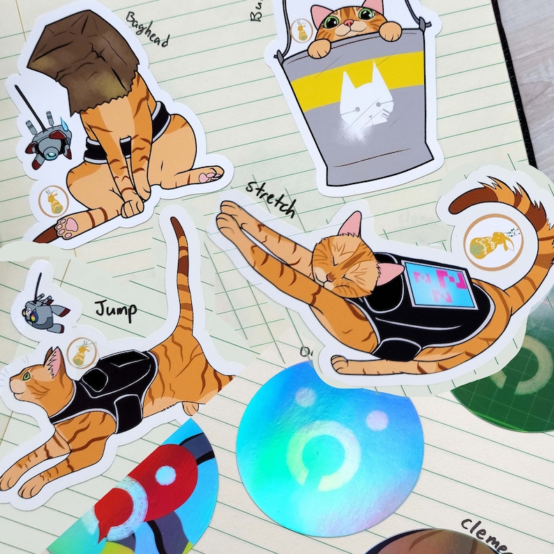 Stray Stickers Orange Tabby Cat Outsiders Logo - Etsy