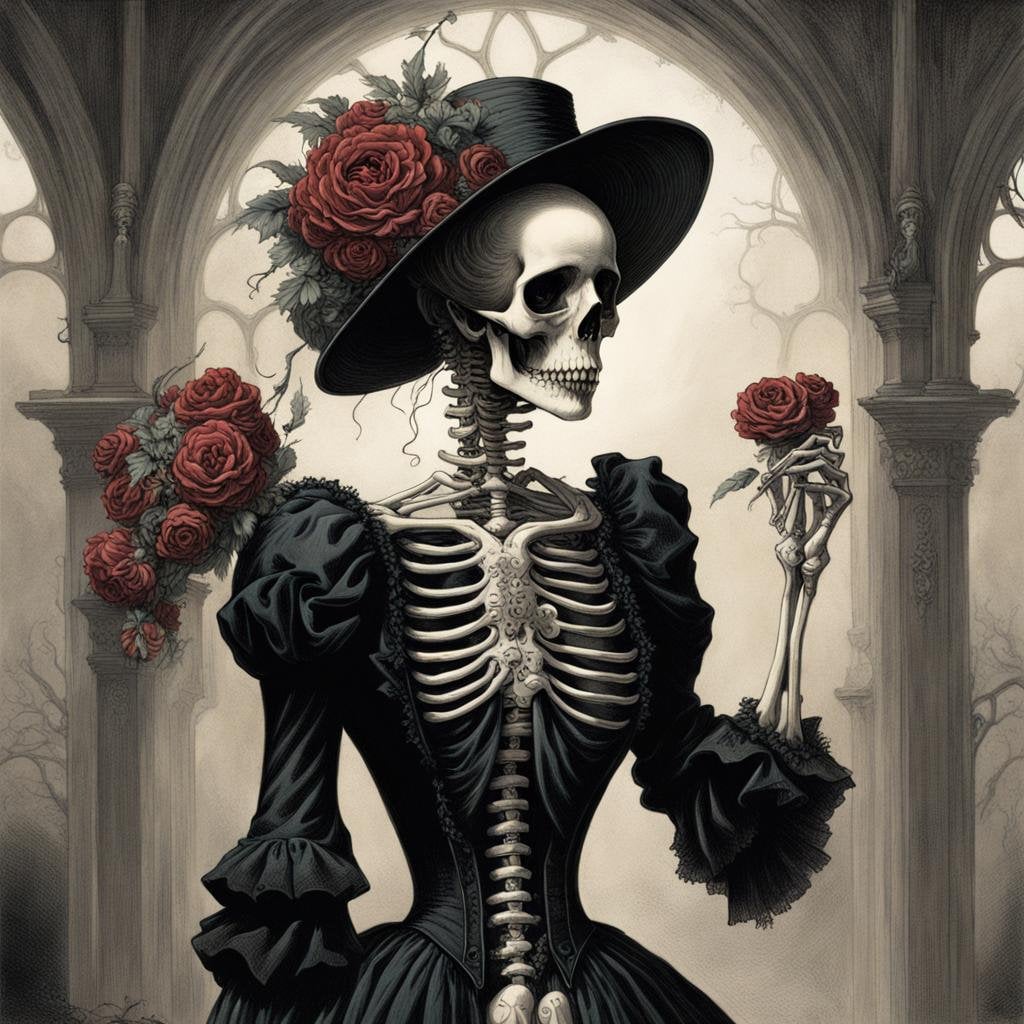 Gothic Female Skeleton - Etsy