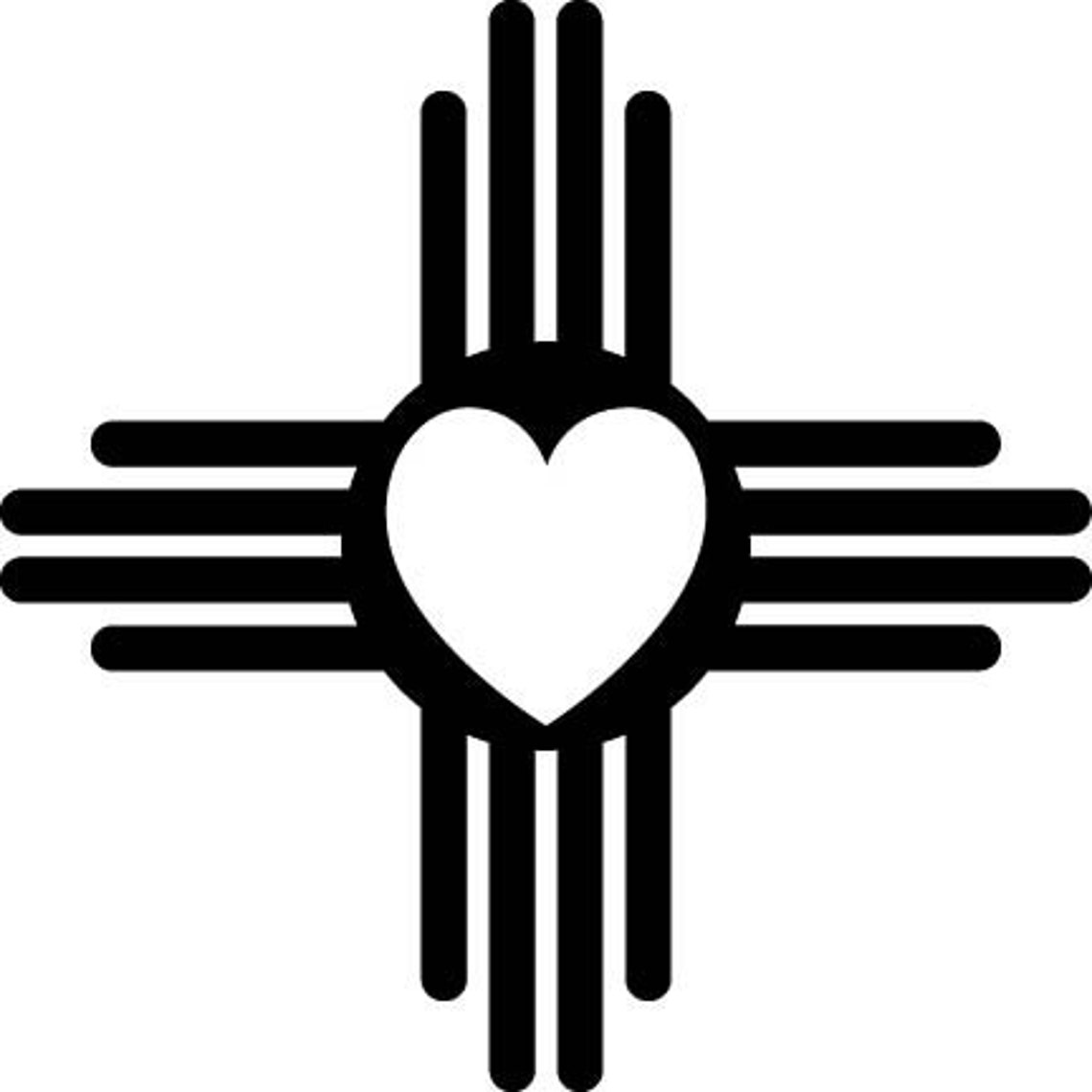 Zia Heart Symbol SVG, Digital SVG, Digital Download, Southwest Symbol ...