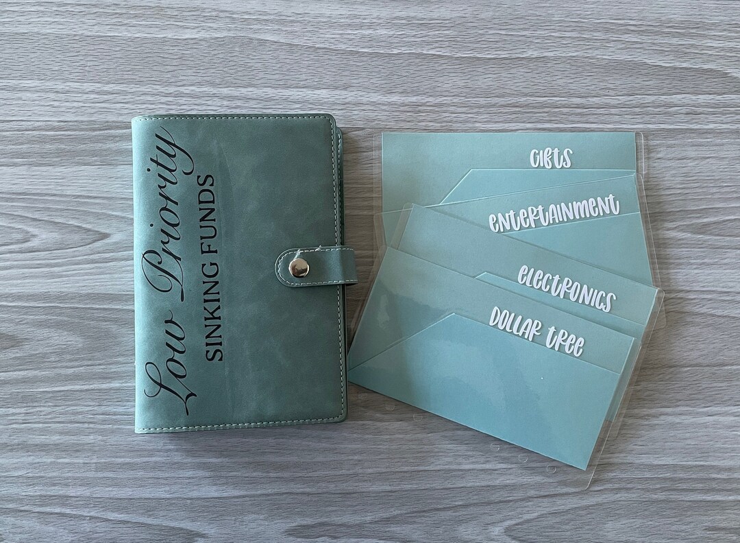 Blue Personalized Starter Cash Envelope System Wallet Personal Planner ...