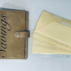 Blue Personalized Starter Cash Envelope System Wallet Personal Planner ...