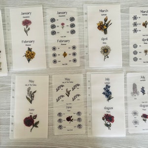 Acrylic Birth Month Flower Monthly Saving Challenge Binder - Etsy
