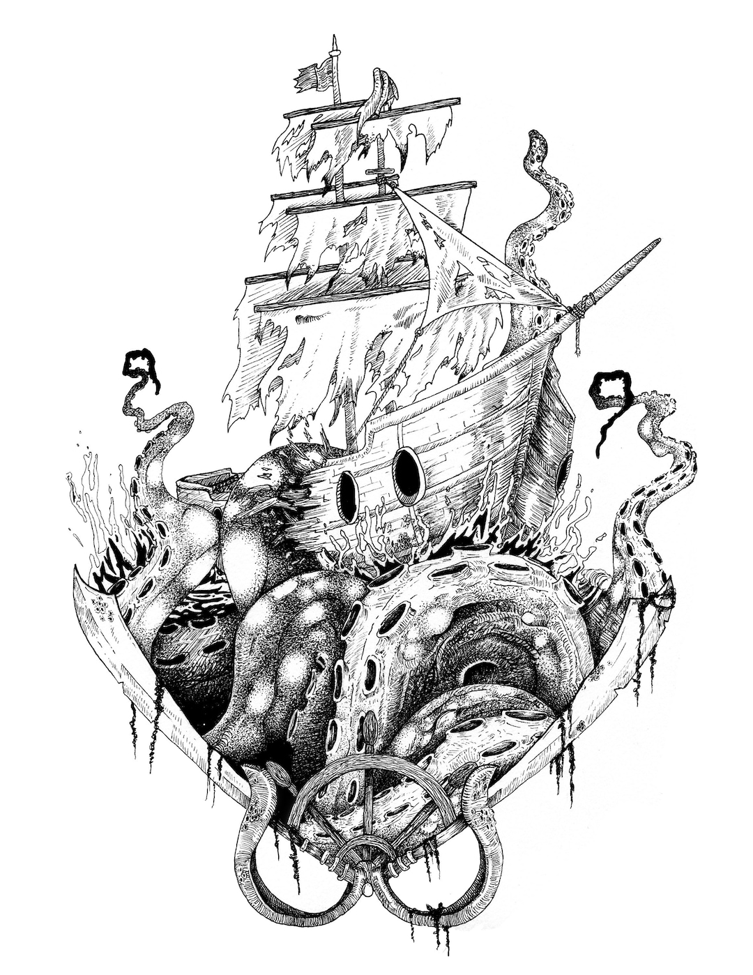 Kraken Art Print - Etsy