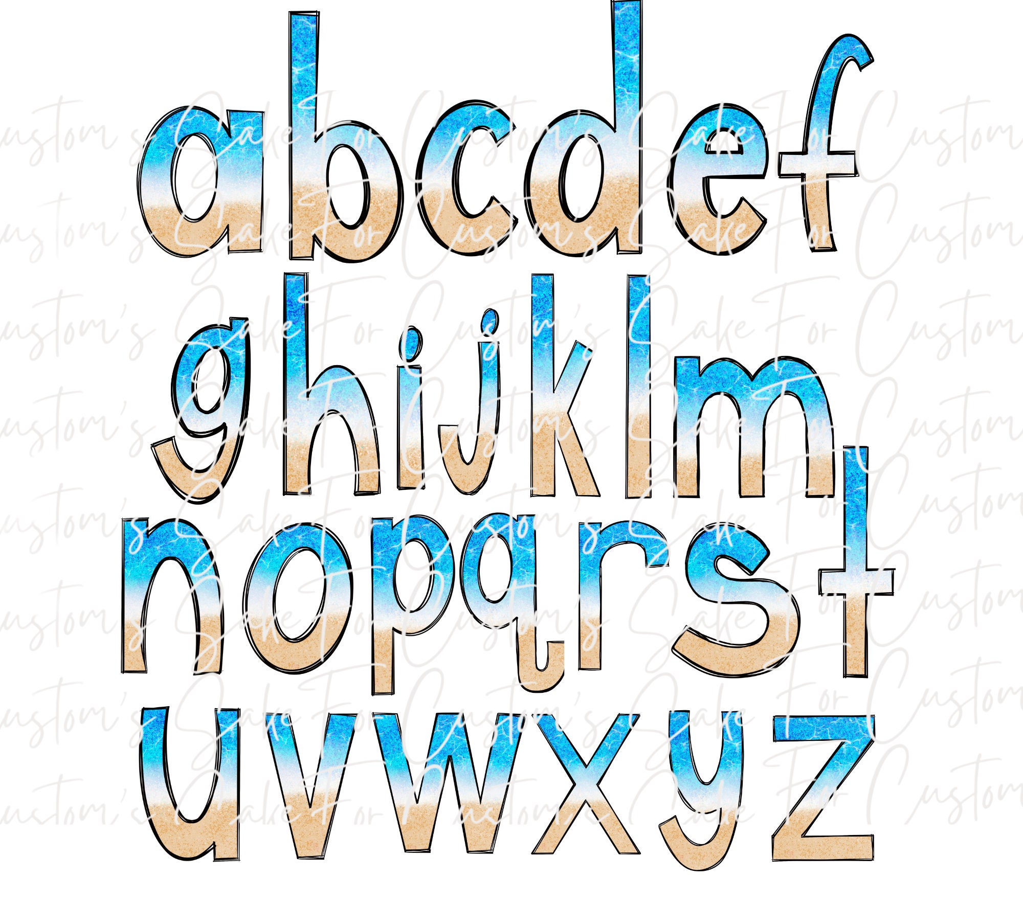 Beach Letters PNG Beach Font Beach Alpha Beach - Etsy