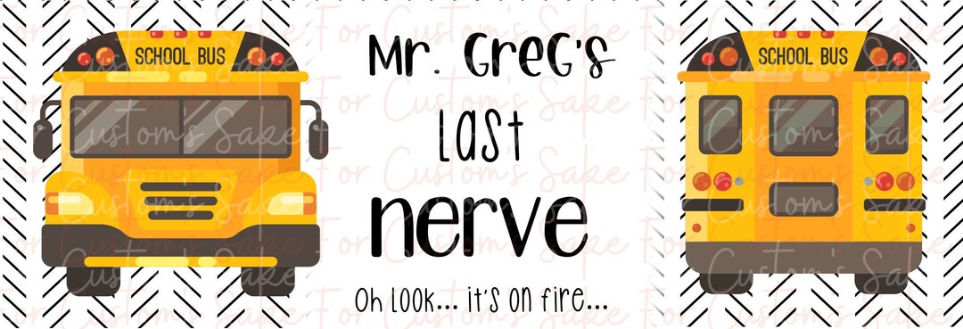 Gifts for Bus Drivers, Funny Bus Driver Gift, Candle Wrap PNG, Digital ...