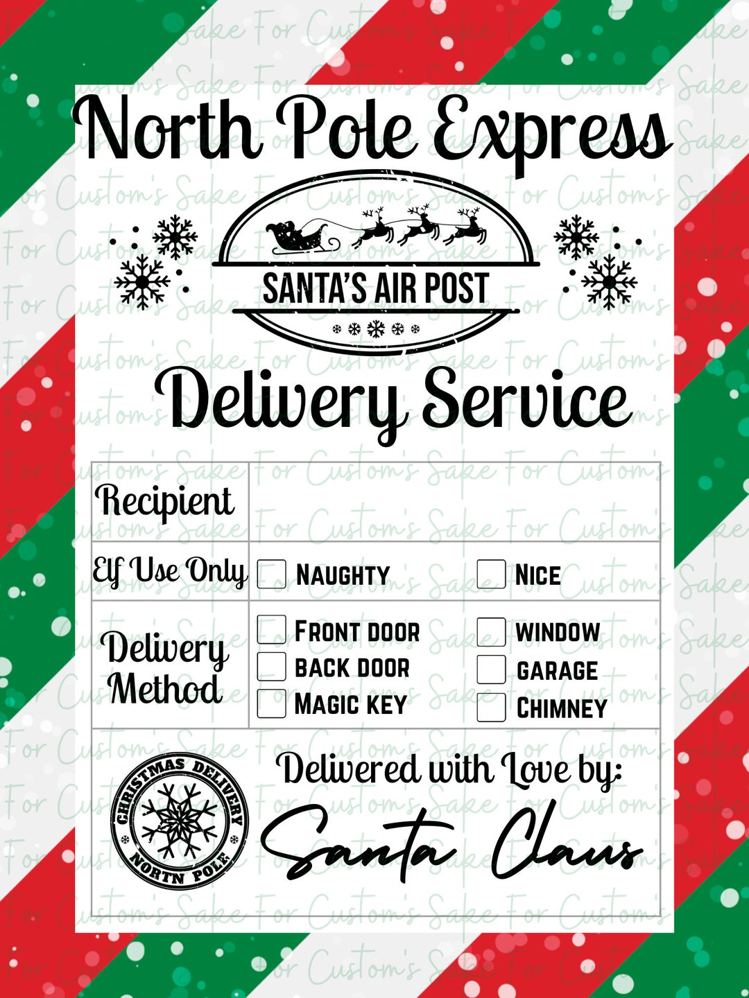 North Pole Express Delivery PNG, Christmas Tag, Santa, Gift Tags ...