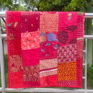 Vintage Handmade Patchwork Quilt - Etsy