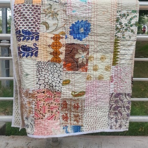 Vintage Handmade Patchwork Quilt - Etsy