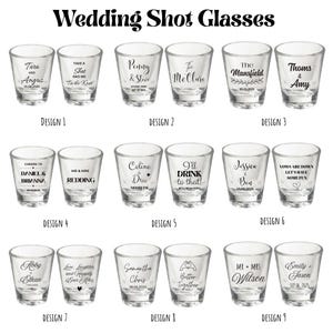 Custom Wedding Shot Glass |custom Shot Glass Gifts for Guests Bridal ...