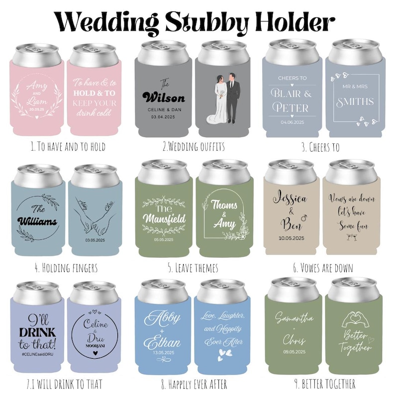 Custom Stubby Holder|custom Wedding Stubby Holder|personalized Can ...