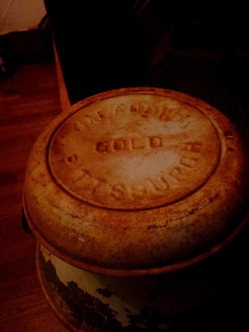 Vintage Pittsburgh Meadow Gold Metal Milk Can - Etsy