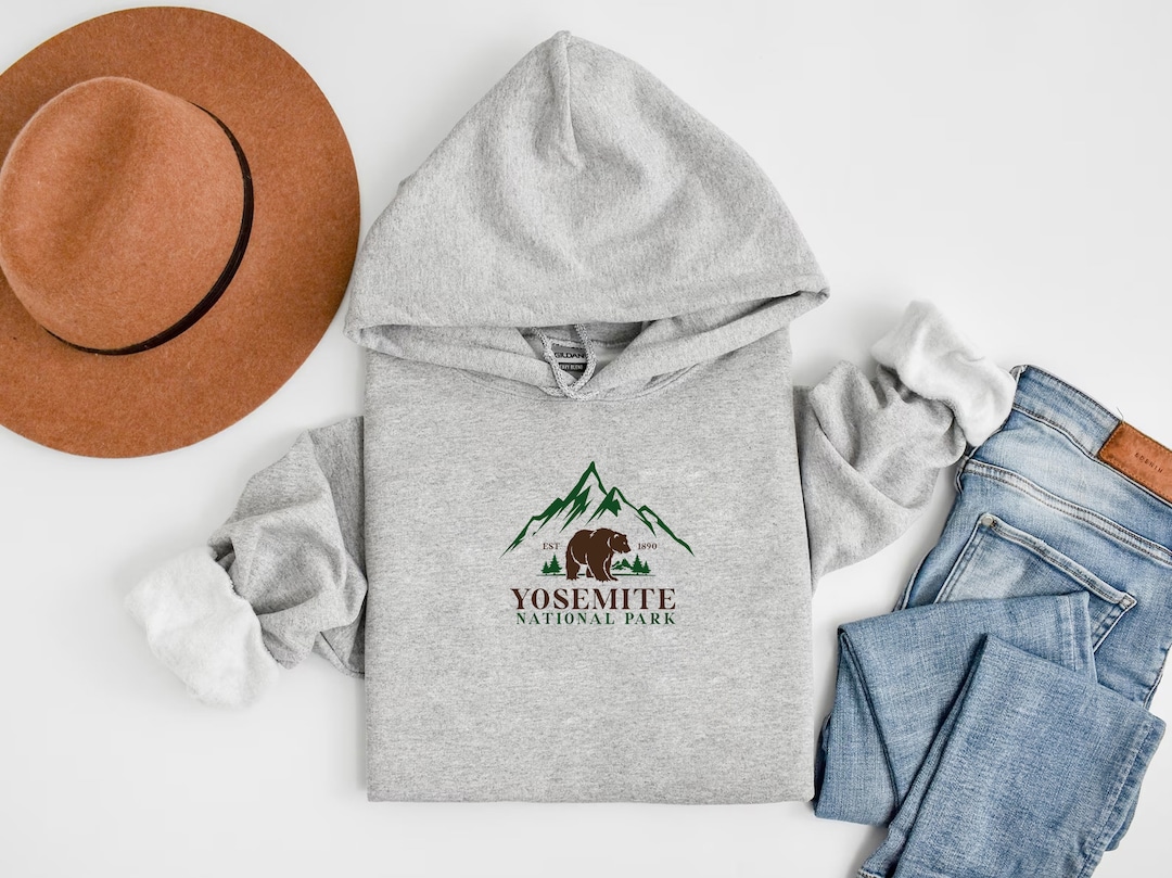 Minimal Yosemite National Park Sweatshirt, National Park Hoodie ...