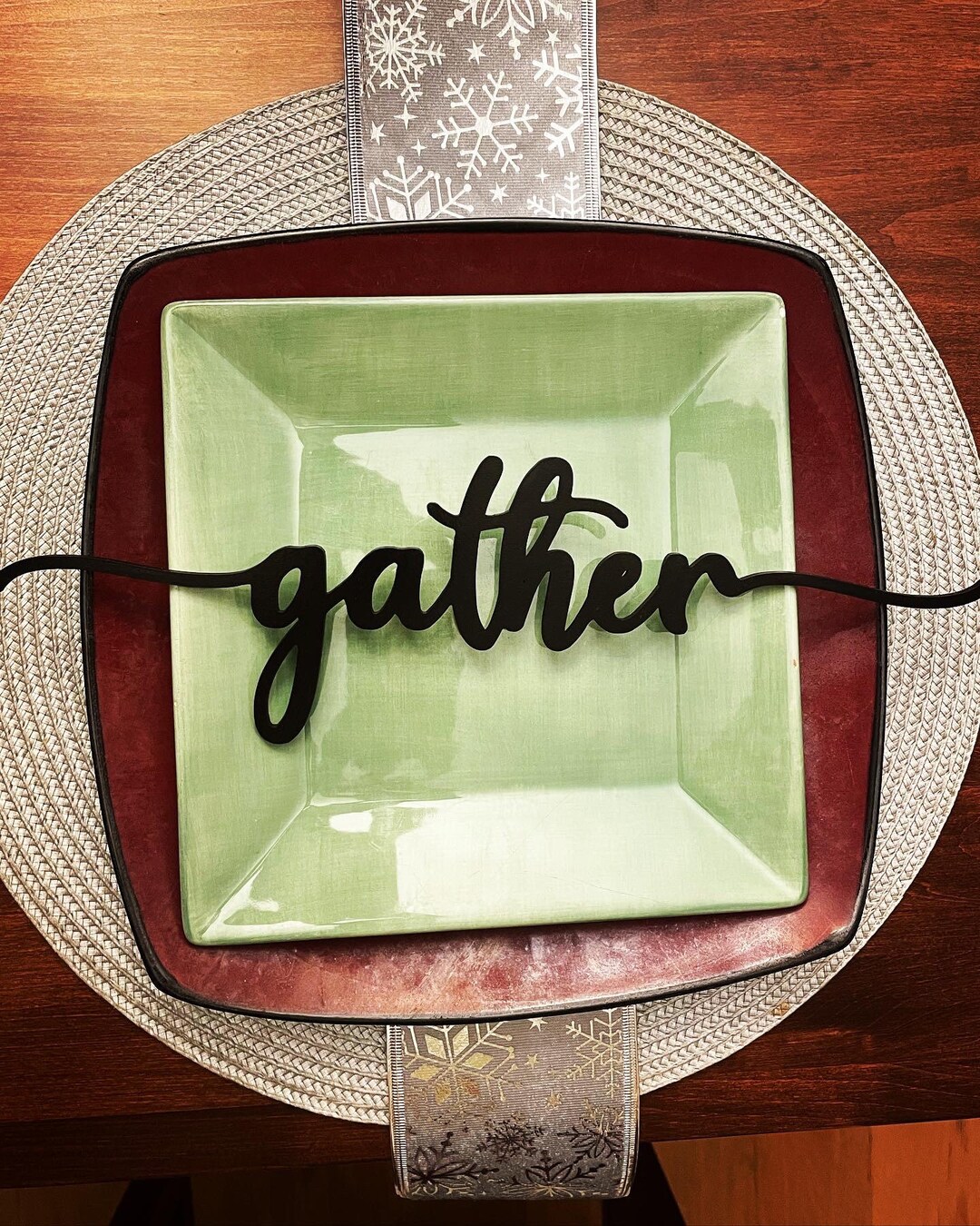 Set of Wooden Place Setting Sayings for Any Holiday or Special Occasion ...