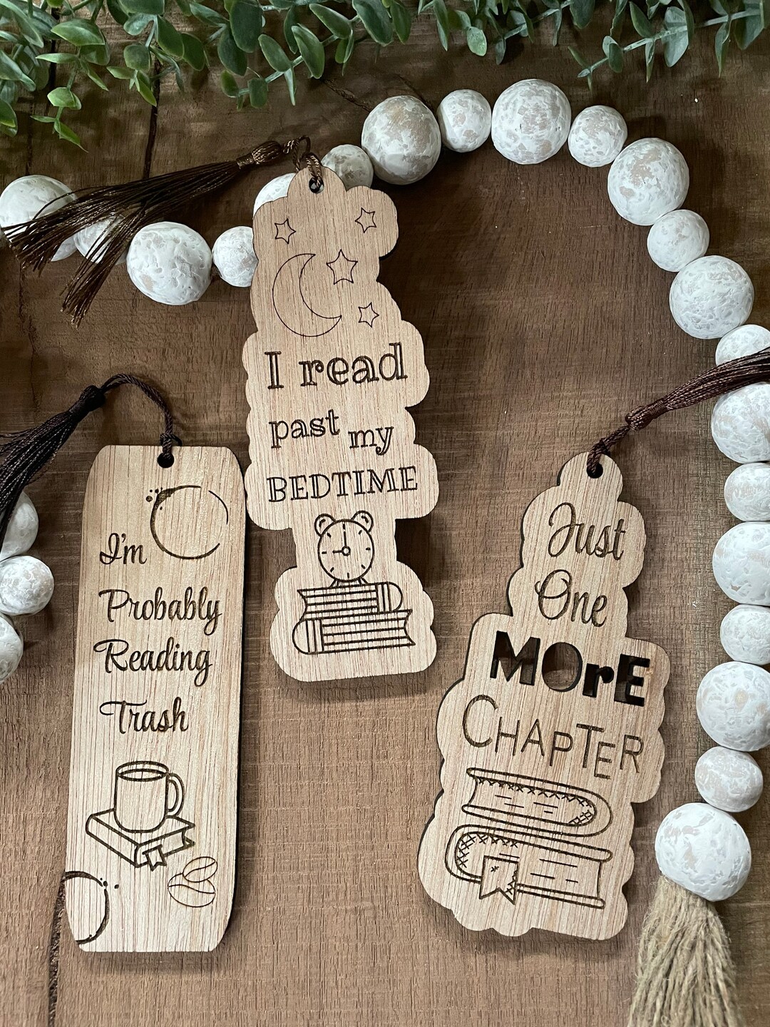 Wooden Laser Engraved Bookmarks - Etsy
