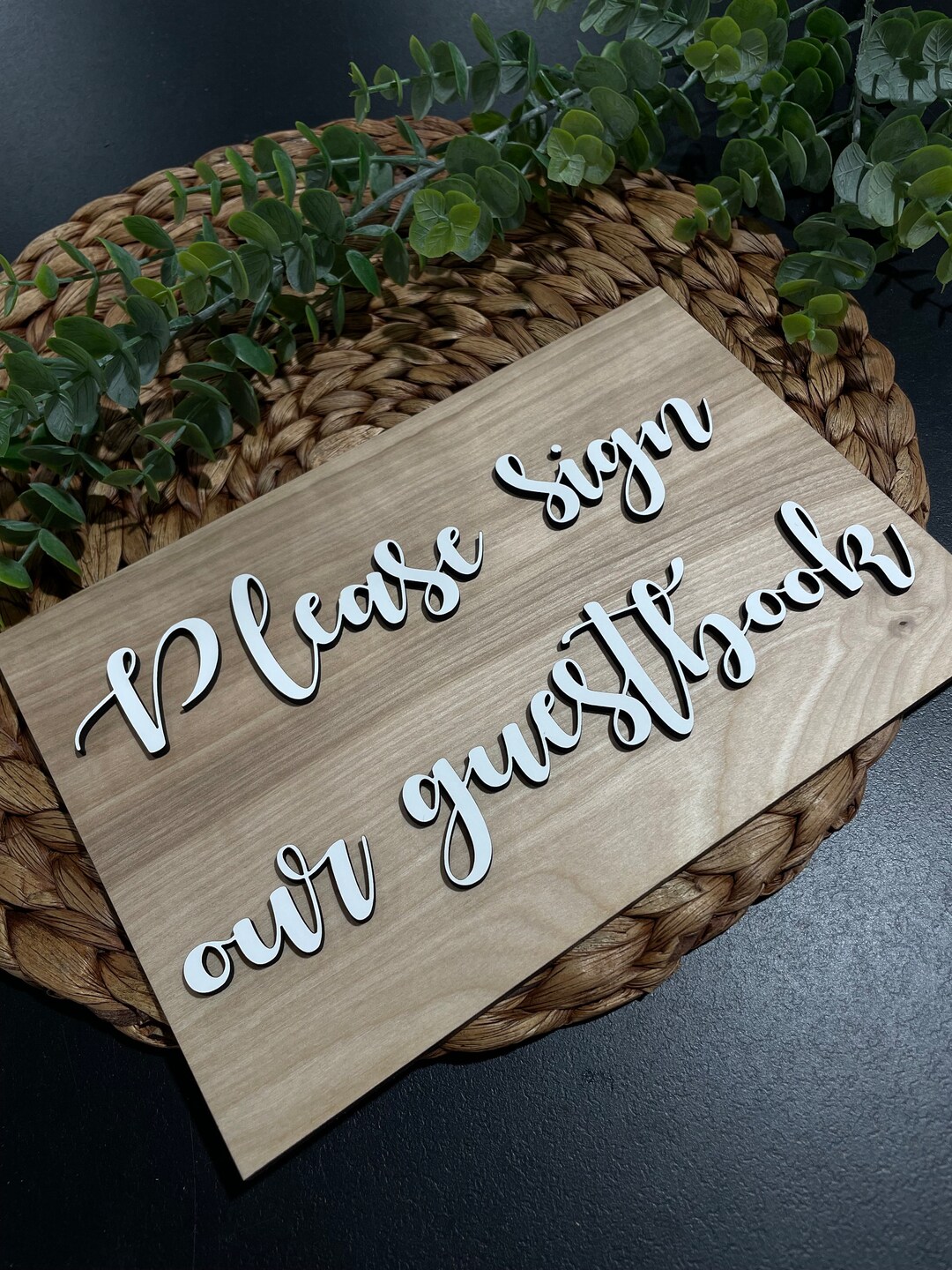 Please Sign Our Guestbook Wooden Sign - Etsy