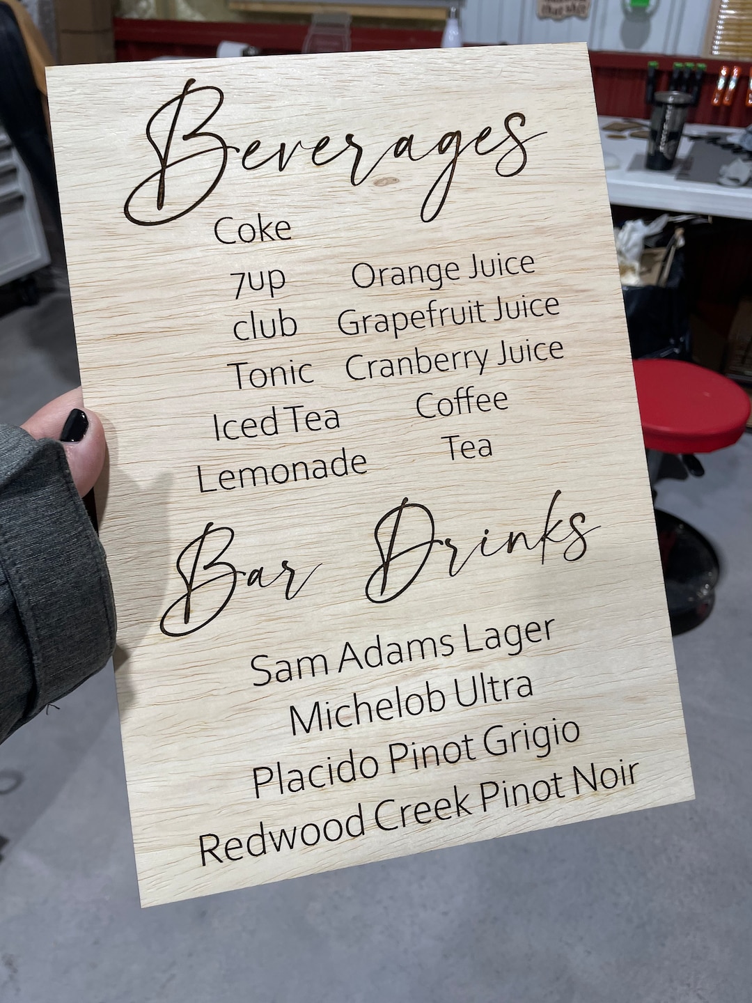 Bar Drink Sign Wedding Beverage Wooden Sign - Etsy