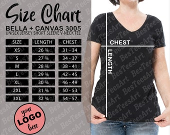 V Neck Sizing Chart - Etsy