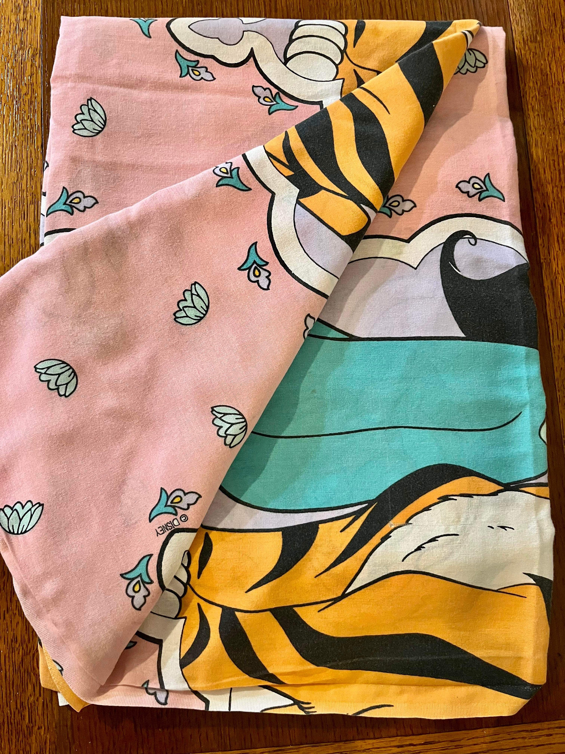 Vtg 90's Disney's Aladdin Jasmine and Rajah Twin Flat Sheet Kids ...