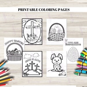 Easter Printable Coloring Pages - Etsy
