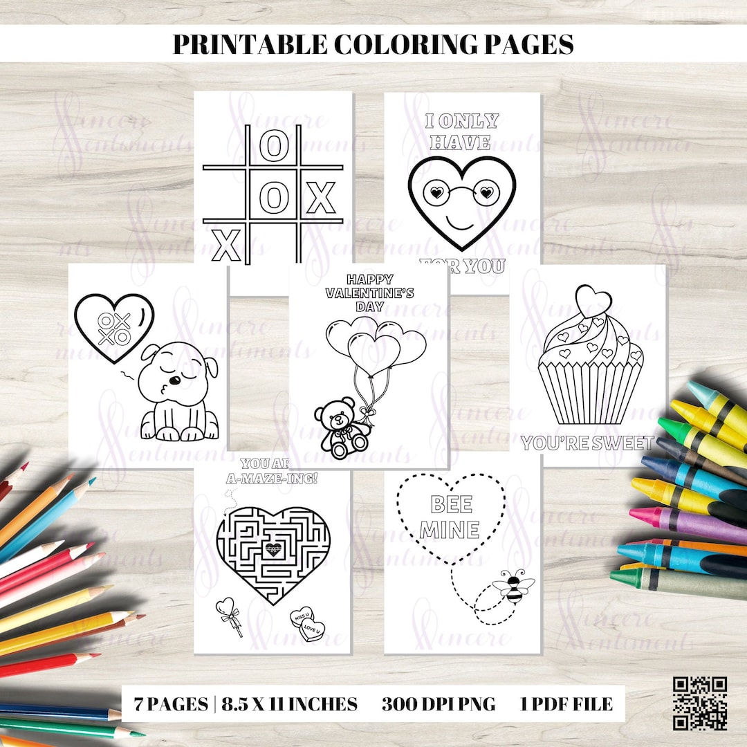 You're Sweet Valentine's Day Printable Coloring Pages - Etsy