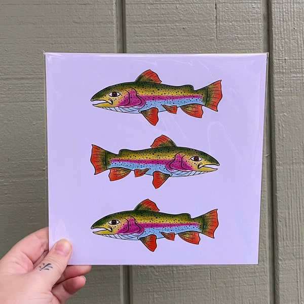 Trout Print - Etsy