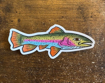 Rainbow Trout Kype Sticker Decal - Etsy