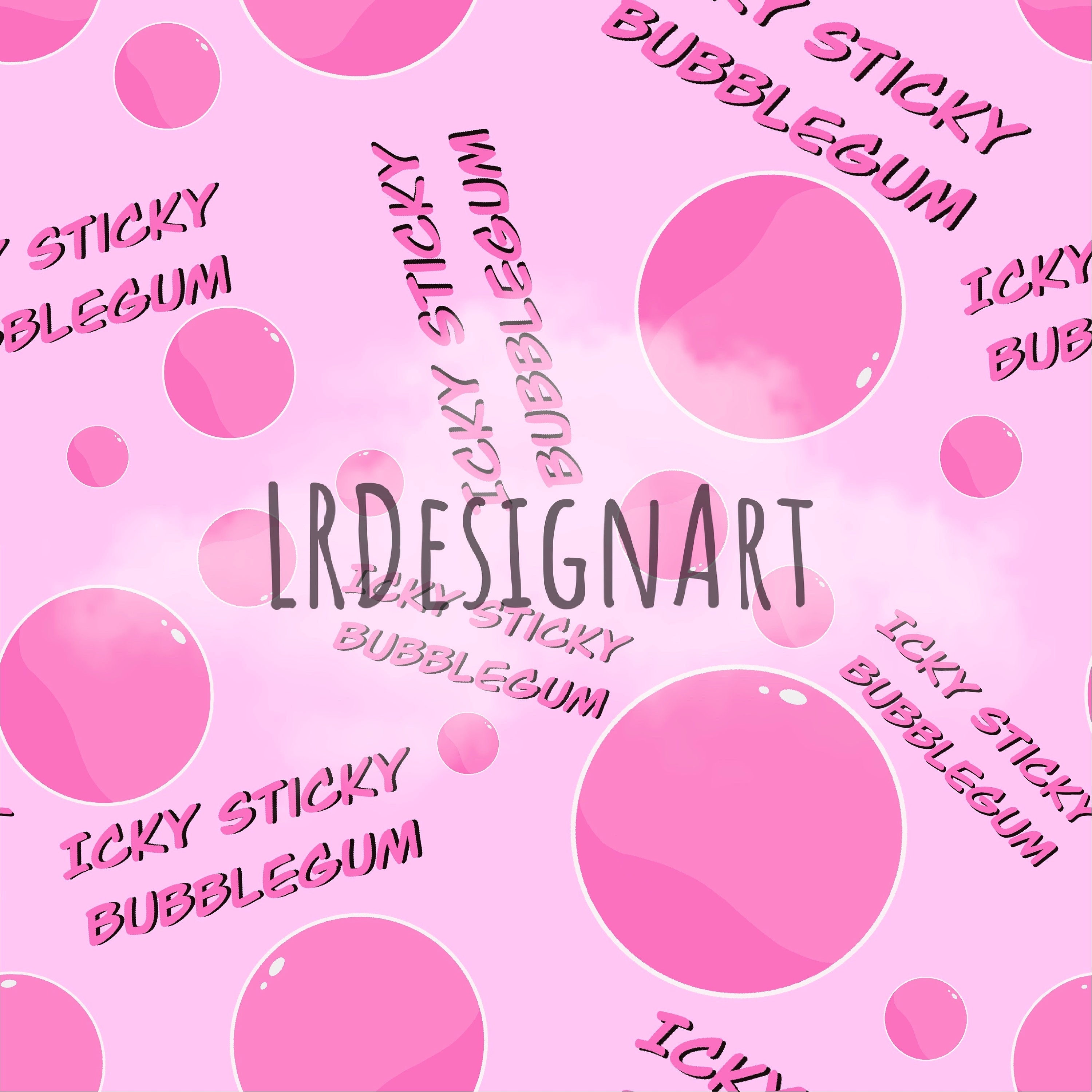 Icky Sticky Bubble Gum Seamless Digital File | Ms.rachel File ...