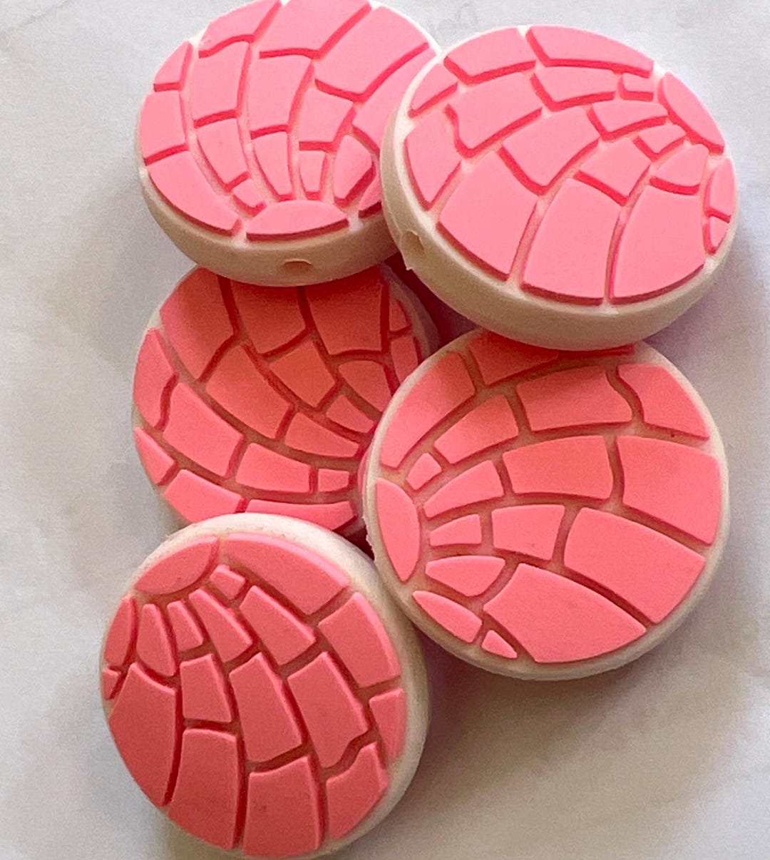 Pink Concha Pan Dulce Silicone Bead - Etsy