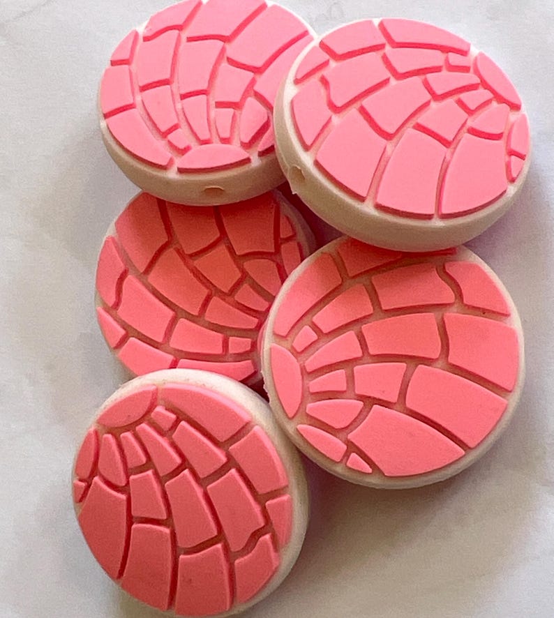 Pink Concha Pan Dulce Silicone Bead - Etsy