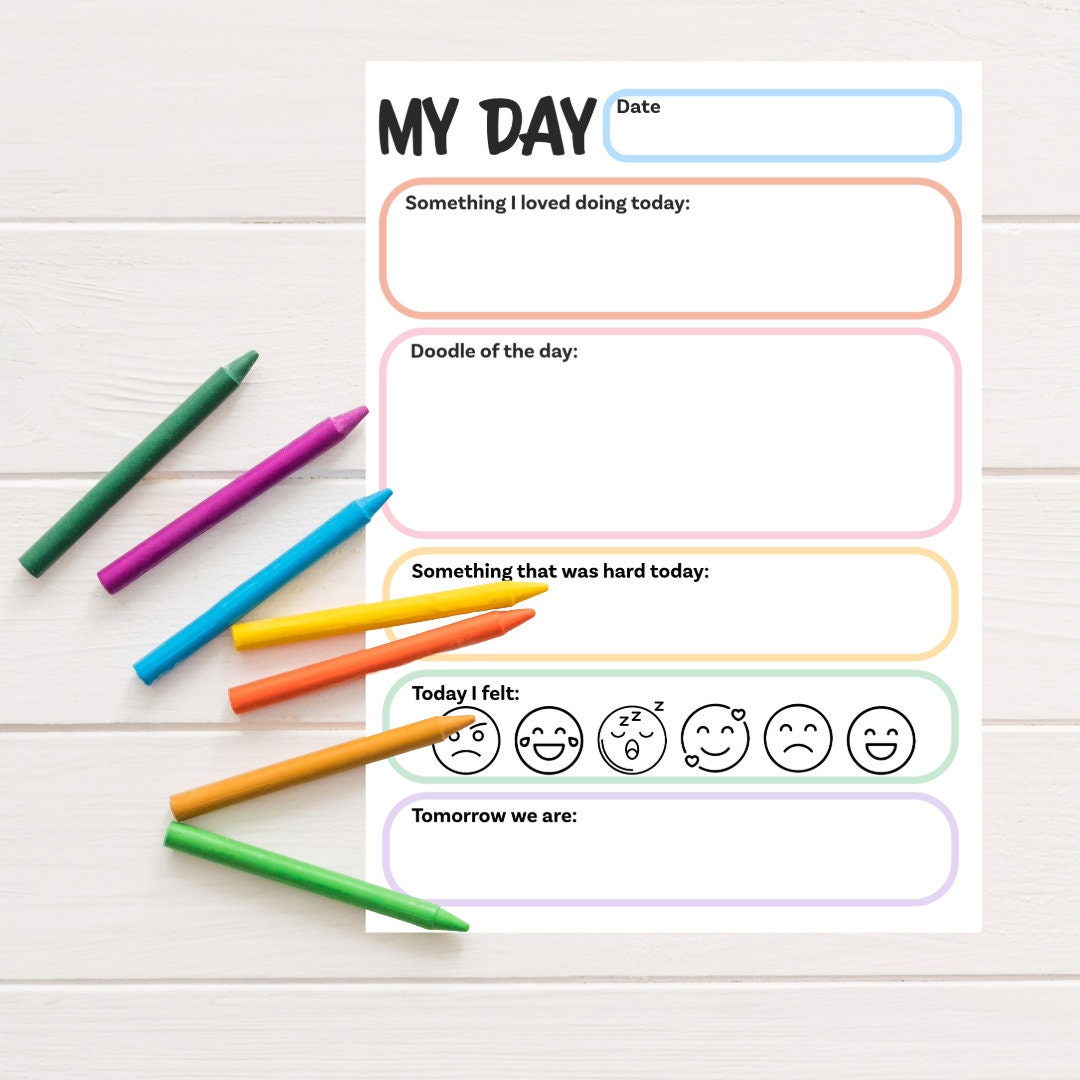 Self-reflection Worksheet for Kids (pastel)- Fun & Engaging Daily ...