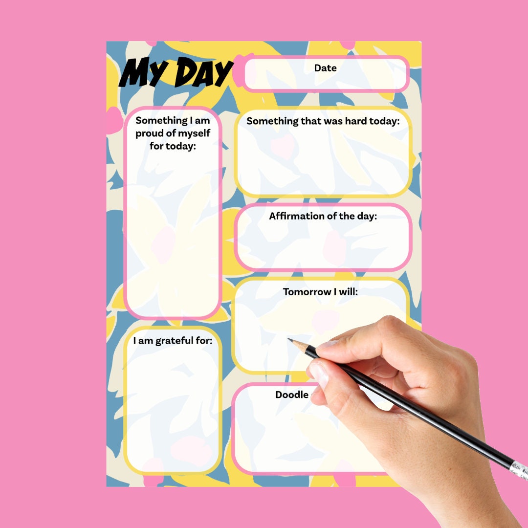 Self-reflection Worksheet for Kids (flowers) & Engaging Daily ...