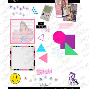 90's Digital Stickers, Totally 90s, Nostalgic Stickers for Digital ...