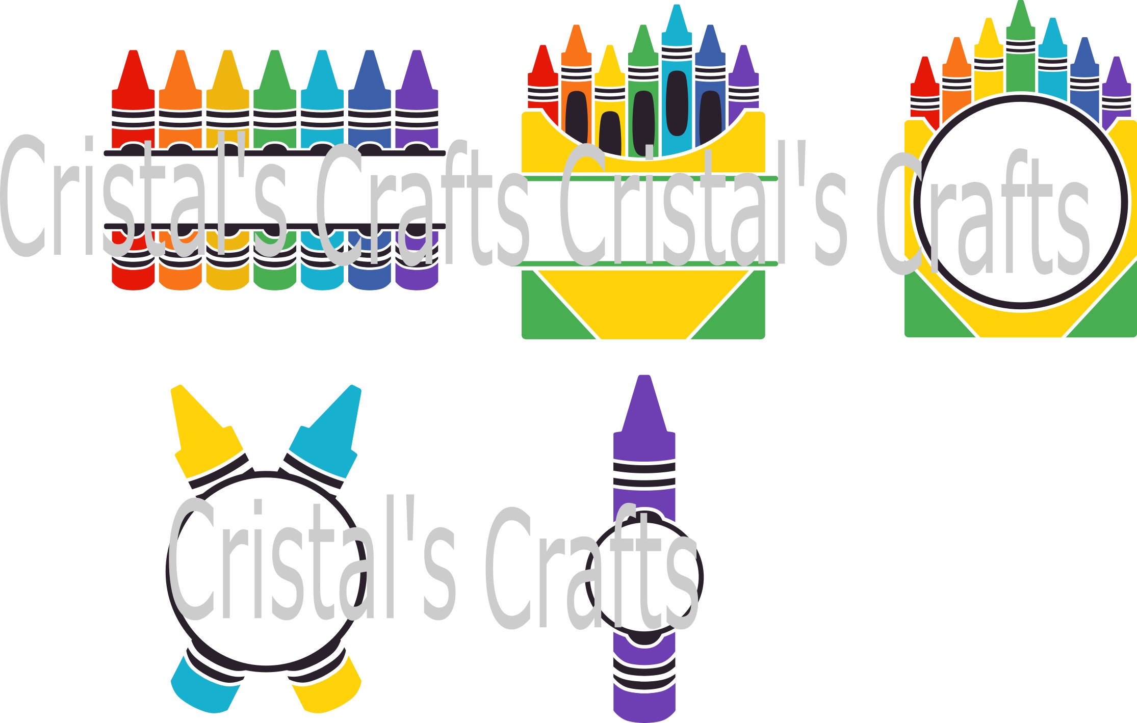 Crayons SVG Crayon Box SVG Colors Layers PNG | Etsy