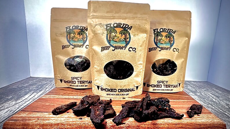 Spicy Teriyaki Beef Jerky - 100% Florida Beef - Etsy