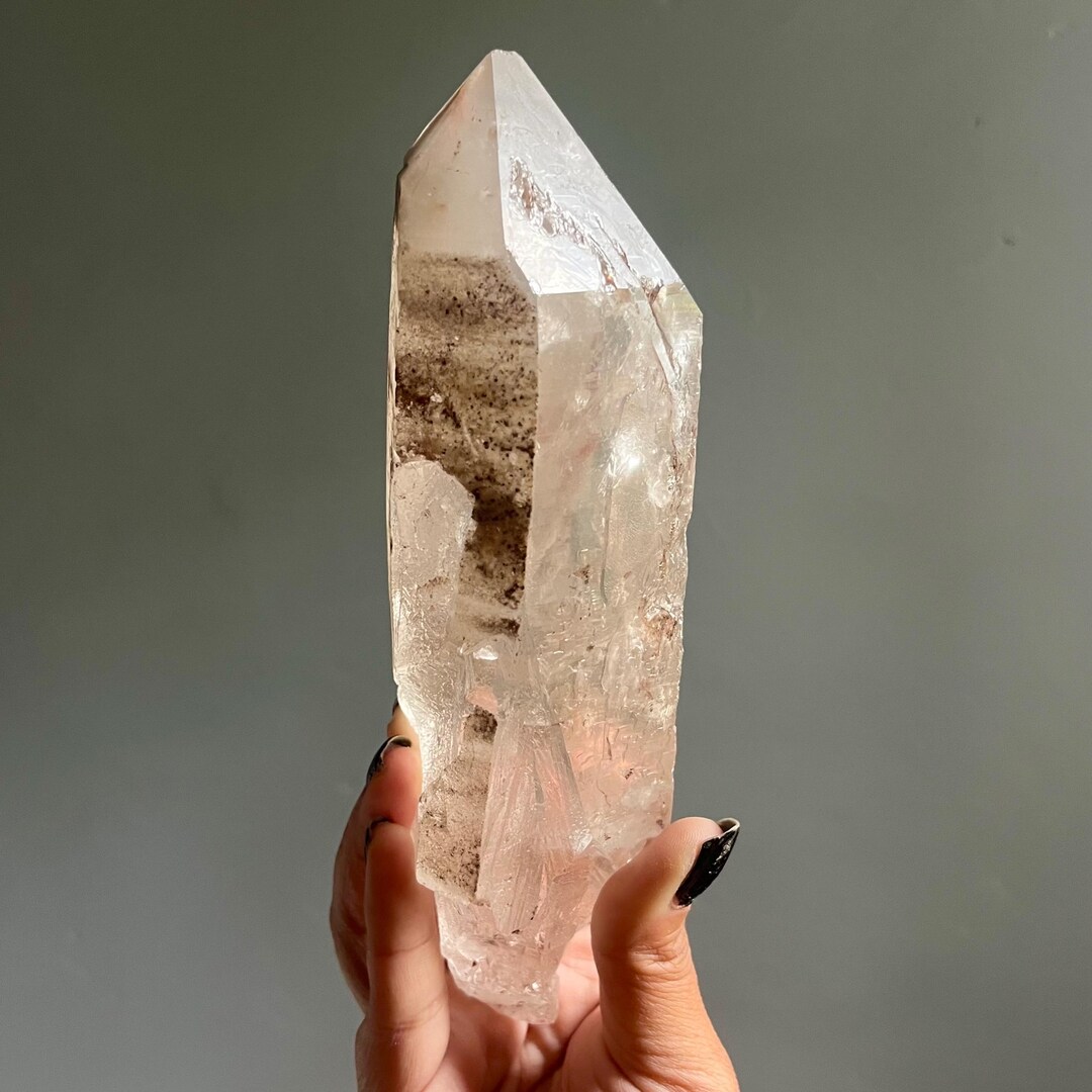 Very Rare Lightning Strike Pink Lemurian Quartz | Large Isis Crystal ...