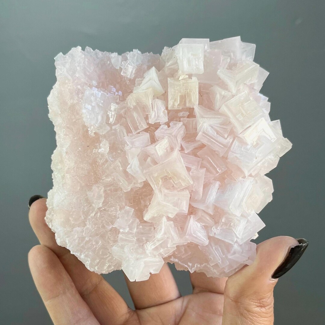 Large Pink Halite Crystal Pink Trona Rare Searles Lake Halite Mineral ...