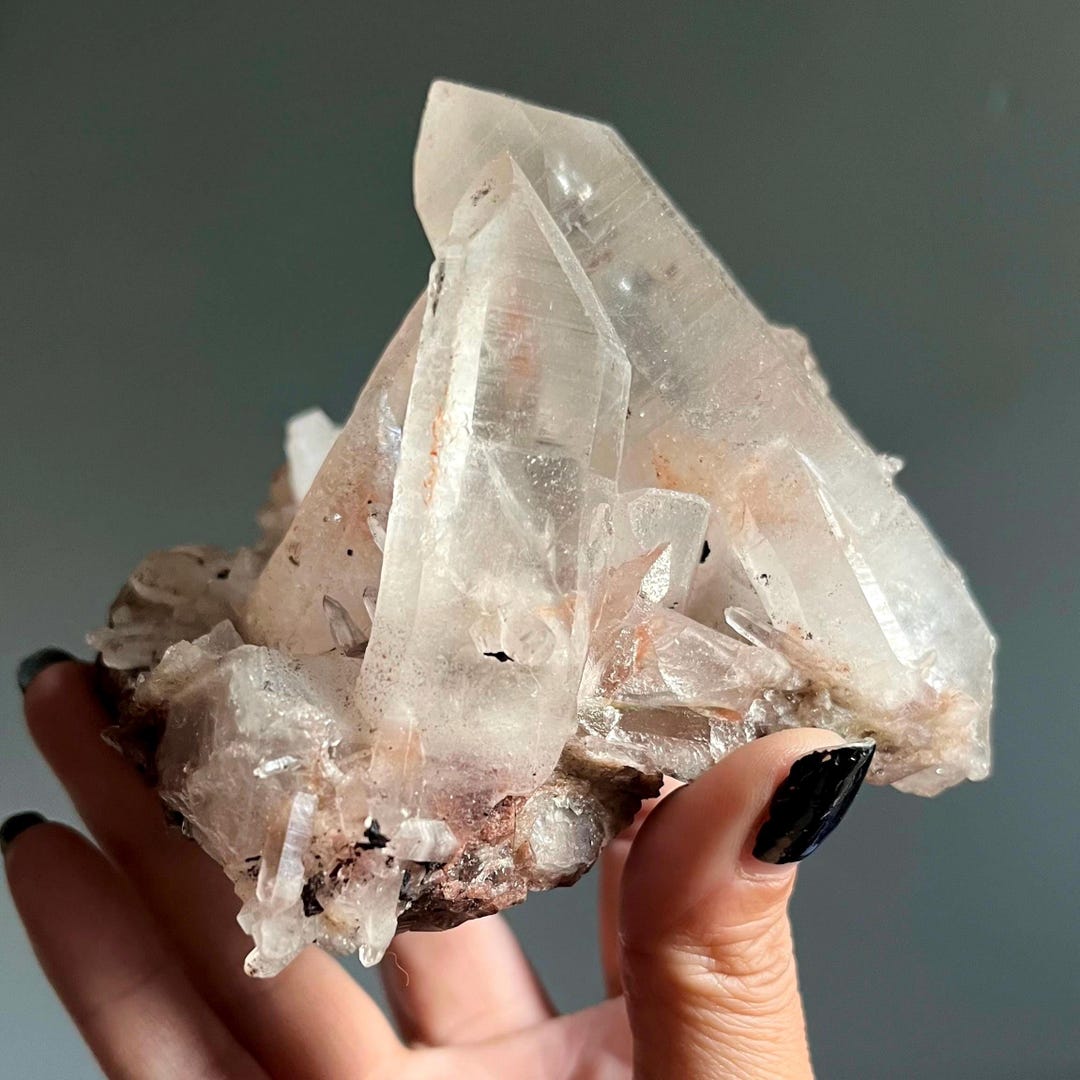 Very Rare Pink Lemurian Quartz Cluster | Dow, Elestials, Record Keepers ...